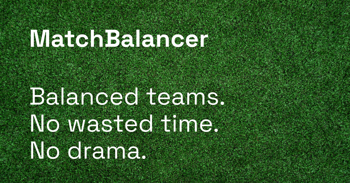 Football Team Generator — MatchBalancer